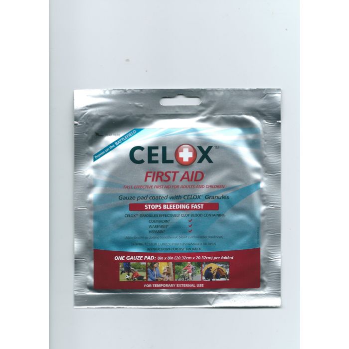 Celox Gauze Pad - 8” x 8” Pad - SAVELIVES Celox Gauze Pad - 8” x 8” Pad - SAVELIVES