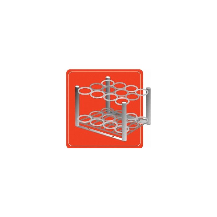 Small Cylinder Stand D, E Tanks for 12 Cylinders in Chrome - SAVELIVES