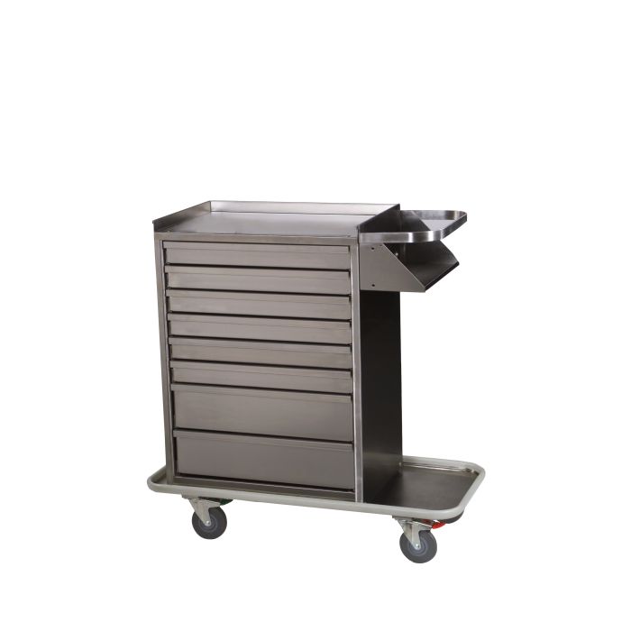 Cast Cart Stainless Steel Eight Drawer Standard Package - SAVELIVES