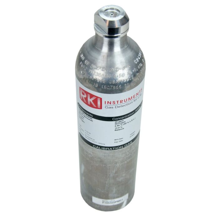 RKI Instruments Cylinder, H2S 25 ppm /CO 50 ppm / CH4 50 %LEL / O2 12% ...