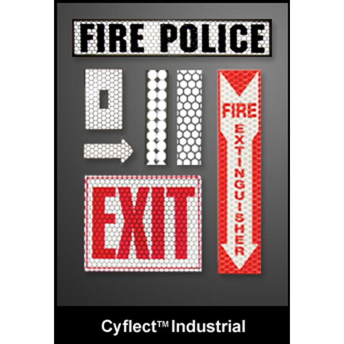 CyFlect Products 8" x 10" EXIT sign (adhesive) - SAVELIVES
