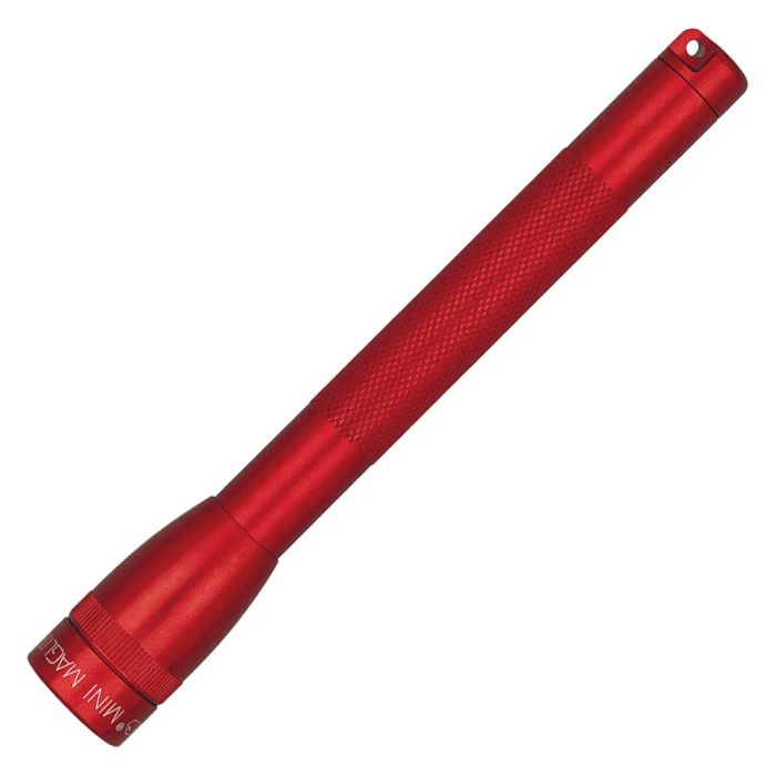 Compact Mini Mag Lite Uses 2 AAA Batteries Red - SAVELIVES