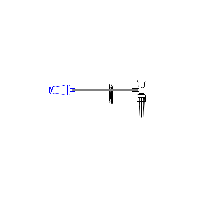 Extension T Connector Microclave 7" B33058 MED LOCK - SAVELIVES