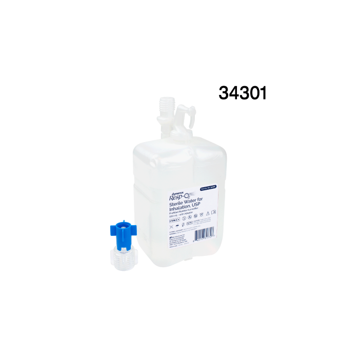 Sterile Water for Inhalation, USP, Prefilled Bubble Humidifi, 550 mL, w ...