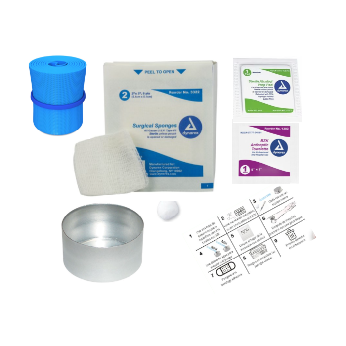 Hit Kit 600 per Case Includes, BZK Wipe, Rinse Cap, Cotton Pellet, 2x2 ...