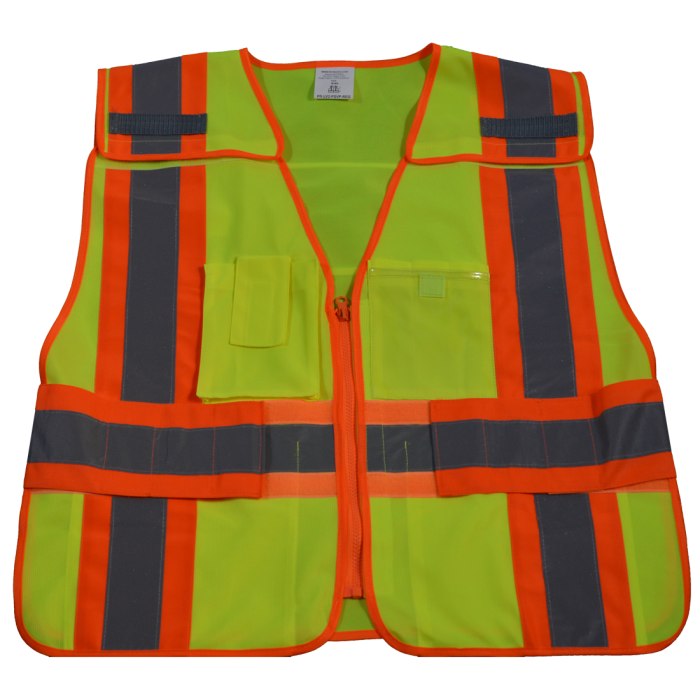 ANSI/ISEA Two Tone Expandable 5-Point Breakaway Public Safety Vest with ...