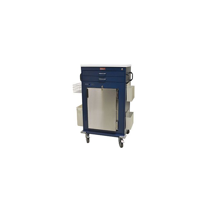 Malignant Hyperthermia Cart with Medical Grade Refrigerator, Two Drawer ...