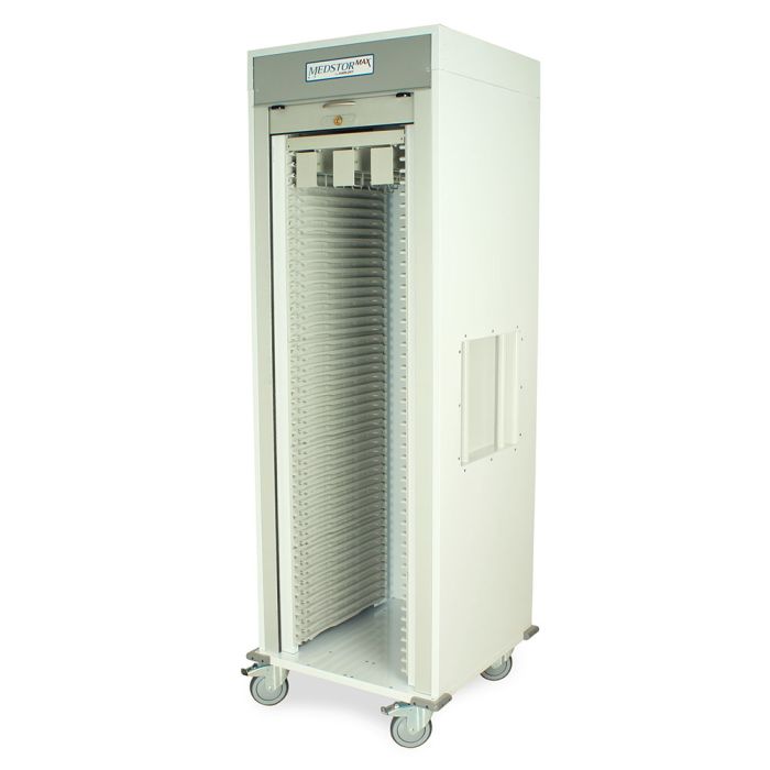 Single Column Mobile Cabinet with Key Locking Tambour Door, H+H Panels ...
