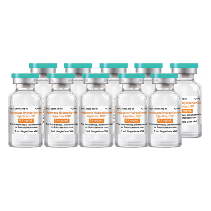 Naloxone HCL 0.4MG Single Dose Vials 1ML 10 per Box - SAVELIVES