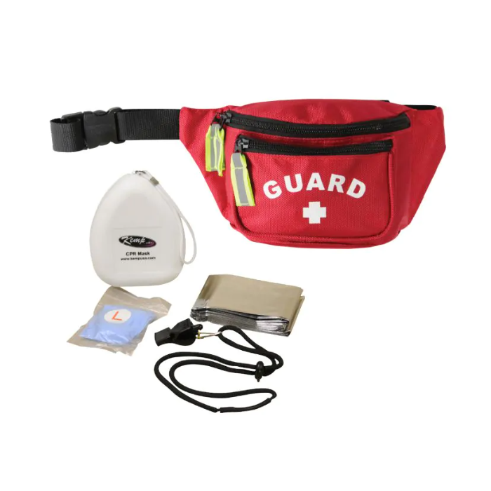 Kemp USA Premium Hip Pack with Lifeguard Essentials Supply Pack, Red ...