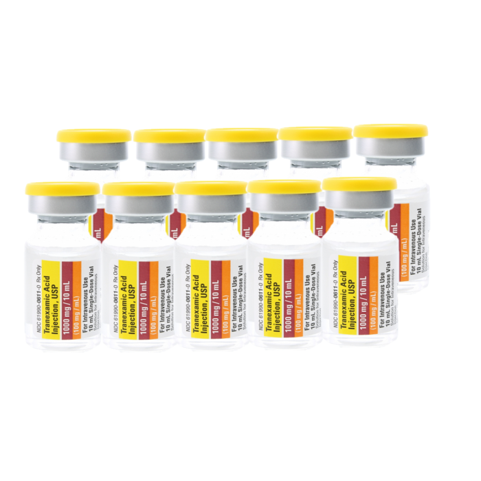 Tranexamic Acid 1,000 mg / 10 mL Injection Single Dose Vial 10 mL 10 ...