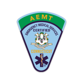 Connecticut Full Color 4" AEMT Patch Sticker - SAVELIVES