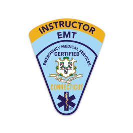 Connecticut Full Color 4" EMT Instructor Patch Sticker - SAVELIVES