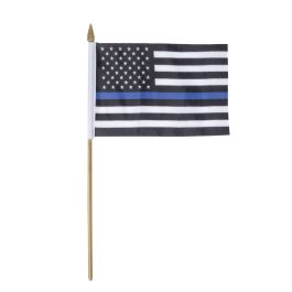 Thin Blue Line Stick Flag - SAVELIVES