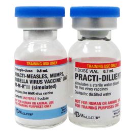 Practi-Measles, Mumps, Rubella Vaccine Vials (MMR). 20 Powder Vials, 20 ...