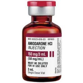 AMIODARONE HCI INJECTION 150 mg/3 mL (50 mg/mL) 3 mL VIAL - SAVELIVES