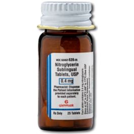 NITROGLYCERIN SUBLINGUAL TABLETS, USP (0.4mg/tablet) 25tabs - SAVELIVES