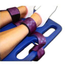 Ankle Restraints, 1 Piece w/ Velcro, Maroon - SAVELIVES