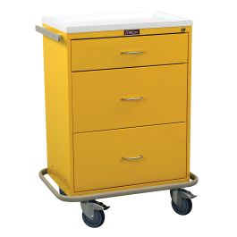 Classic Line, Three Drawer Infection Control Cart with Key Lock - SAVELIVES