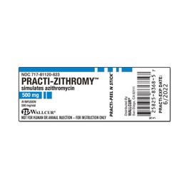 PRACTI-AZITHROMYCIN LABEL. SET OF 100. - SAVELIVES