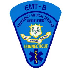 Full Color Connecticut EMT-B Sticker Same Size As Patch - SAVELIVES