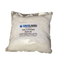 Cotton Pellets Size 4 (absorbent) in 1/2 pound bulk bag - SAVELIVES