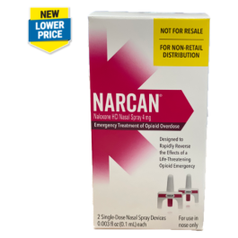 NARCAN OTC Nasal Spray Naloxone 4 mg 2 doses per Box Over the Counter ...
