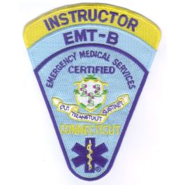 Connecticut Certified EMT-B Patch with Attached Instructor Rocker ...