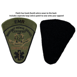 Connecticut Certified Subdued EMR Patch with PRE-ATTACHED hook velcro ...