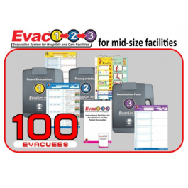Evac123® Mid-Sized Hospital/Facility Evacuation 100 Package (Includes ...