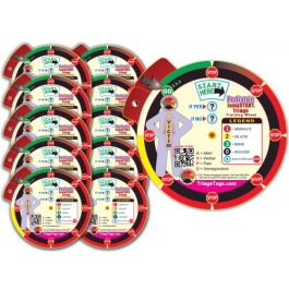 Pediatric JumpSTART Triage Training Wheel (Pack of 10) - SAVELIVES